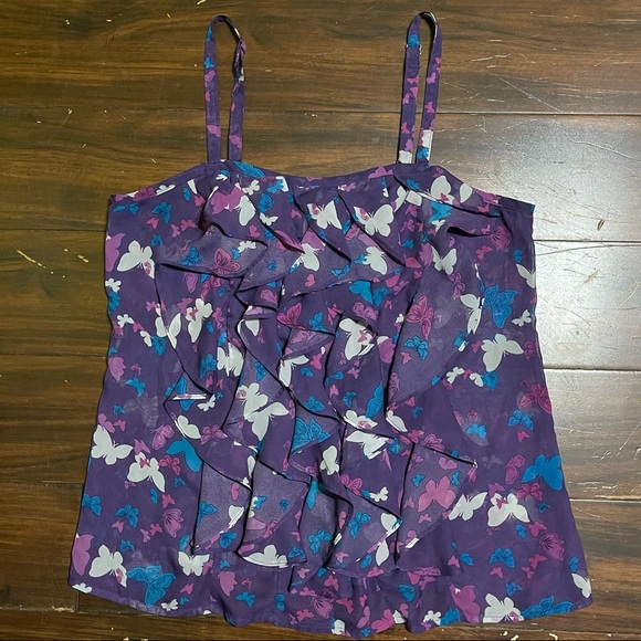 No Boundaries | Tops | Purple Butterfly Tank Top | Poshmark